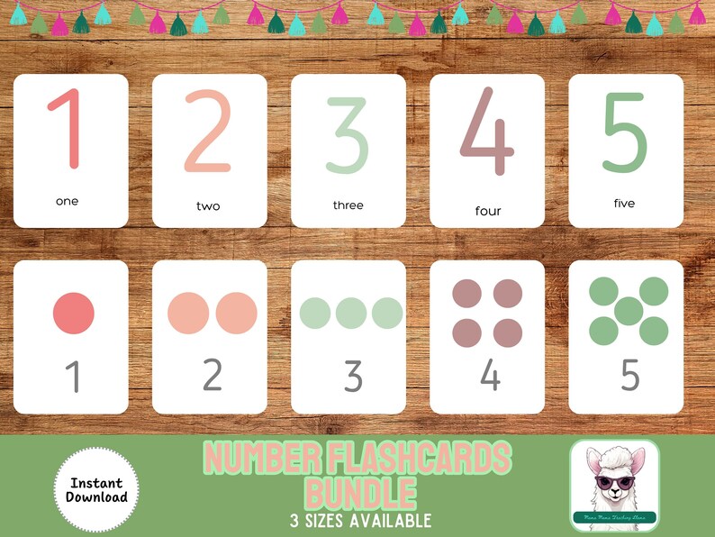 Number Printable Flashcards 1 100 Bundle for Kids, Number Activities ...