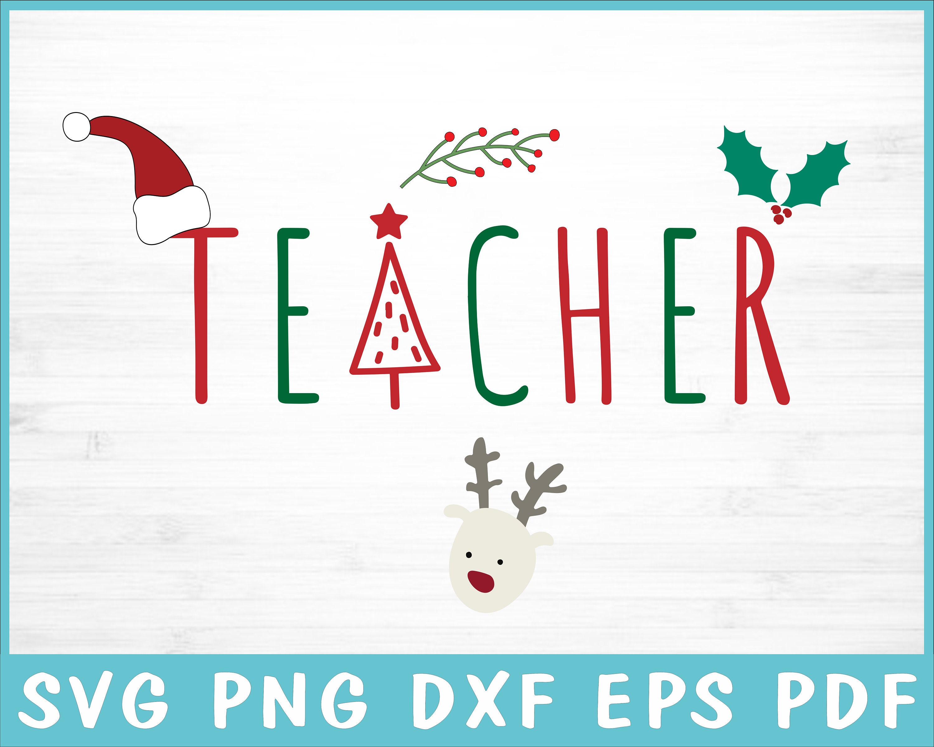 Teacher Christmas, Svg Files for Cricut, Christmas Shirt SVG, Christmas ...