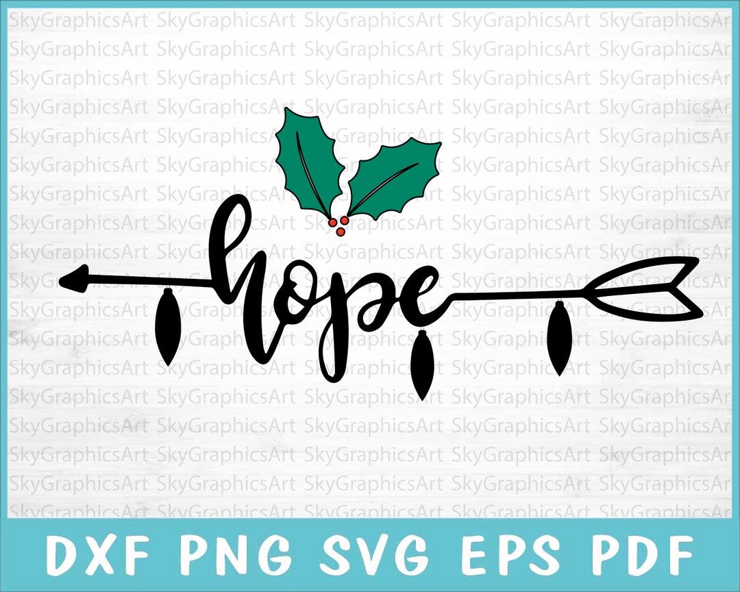 Hope SVG Cut File for Cricut Festive Hope Svg Holiday Hope - Etsy