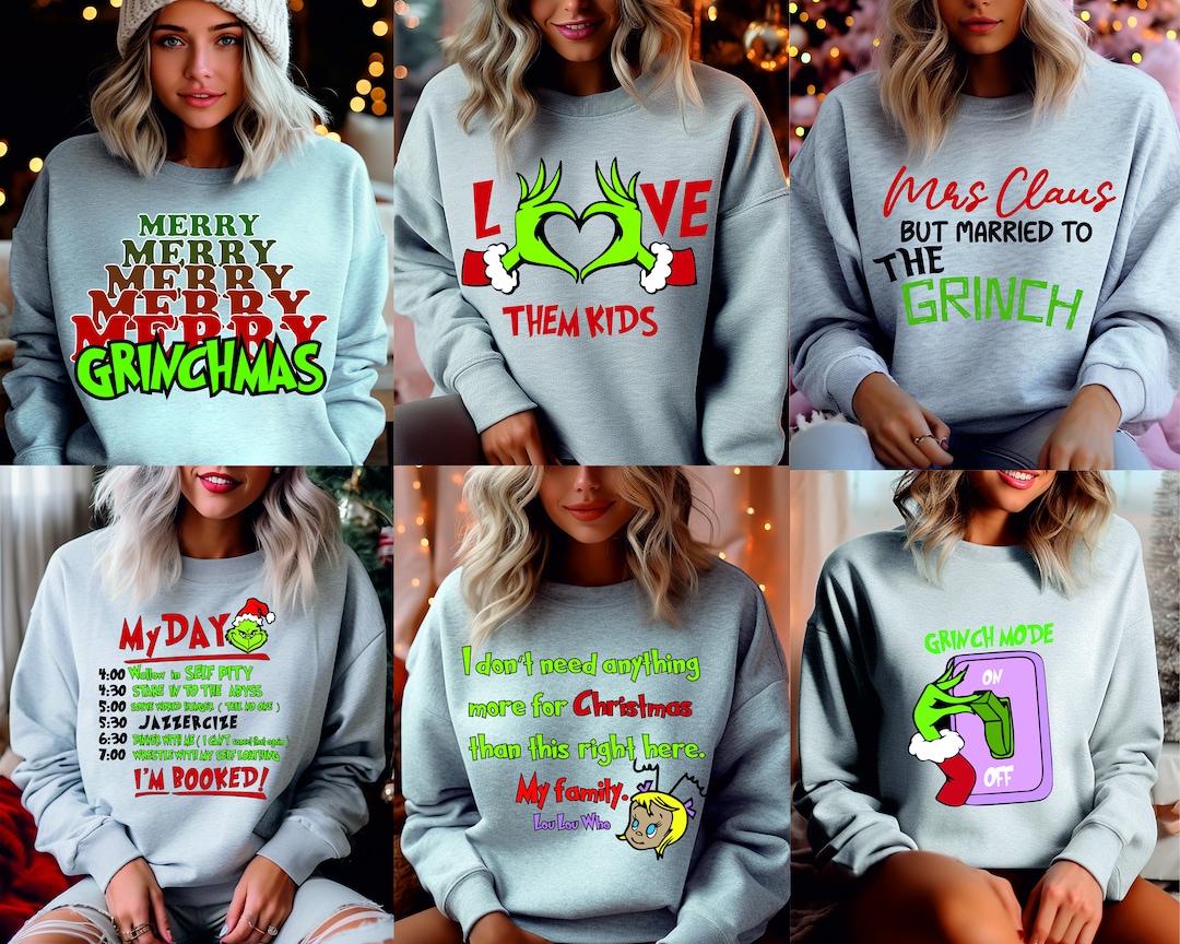 Bundle Png Grinch Face, Svg Noël, Svg Grinch My Day, Grincmas Svg, Svg ...