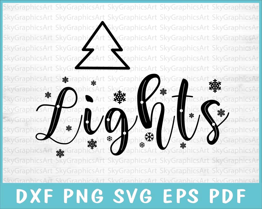 Lights SVG Cut File for Cricut, Christmas Lights Svg, Holiday Glow SVG ...