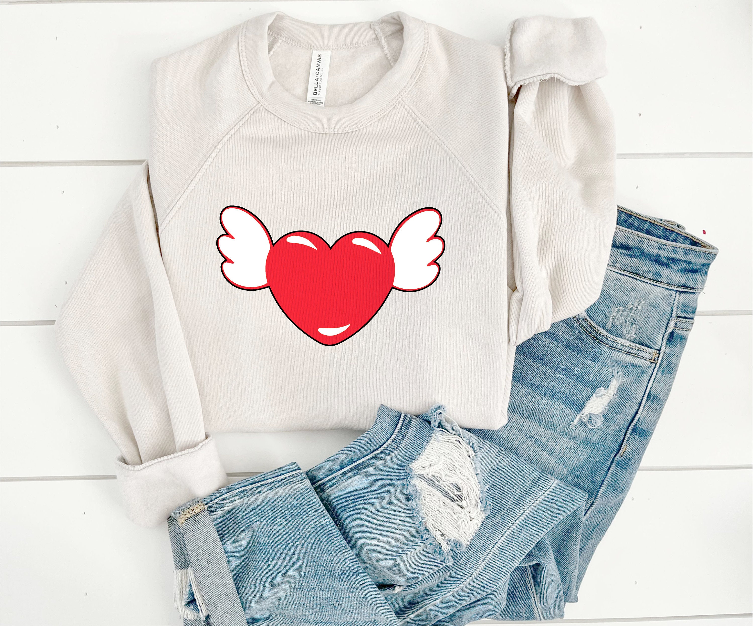Angel Heart Svg, Wings Svg Png, Valentine Day Svg, Flying Heart Svg ...
