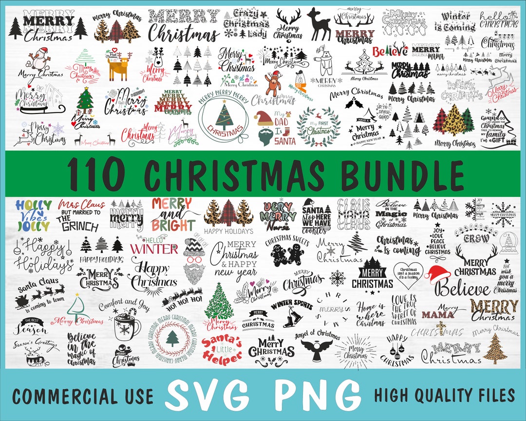 110 Christmas SVG PNG Cut File for Cricut, Merry Christmas Svg, Winter ...