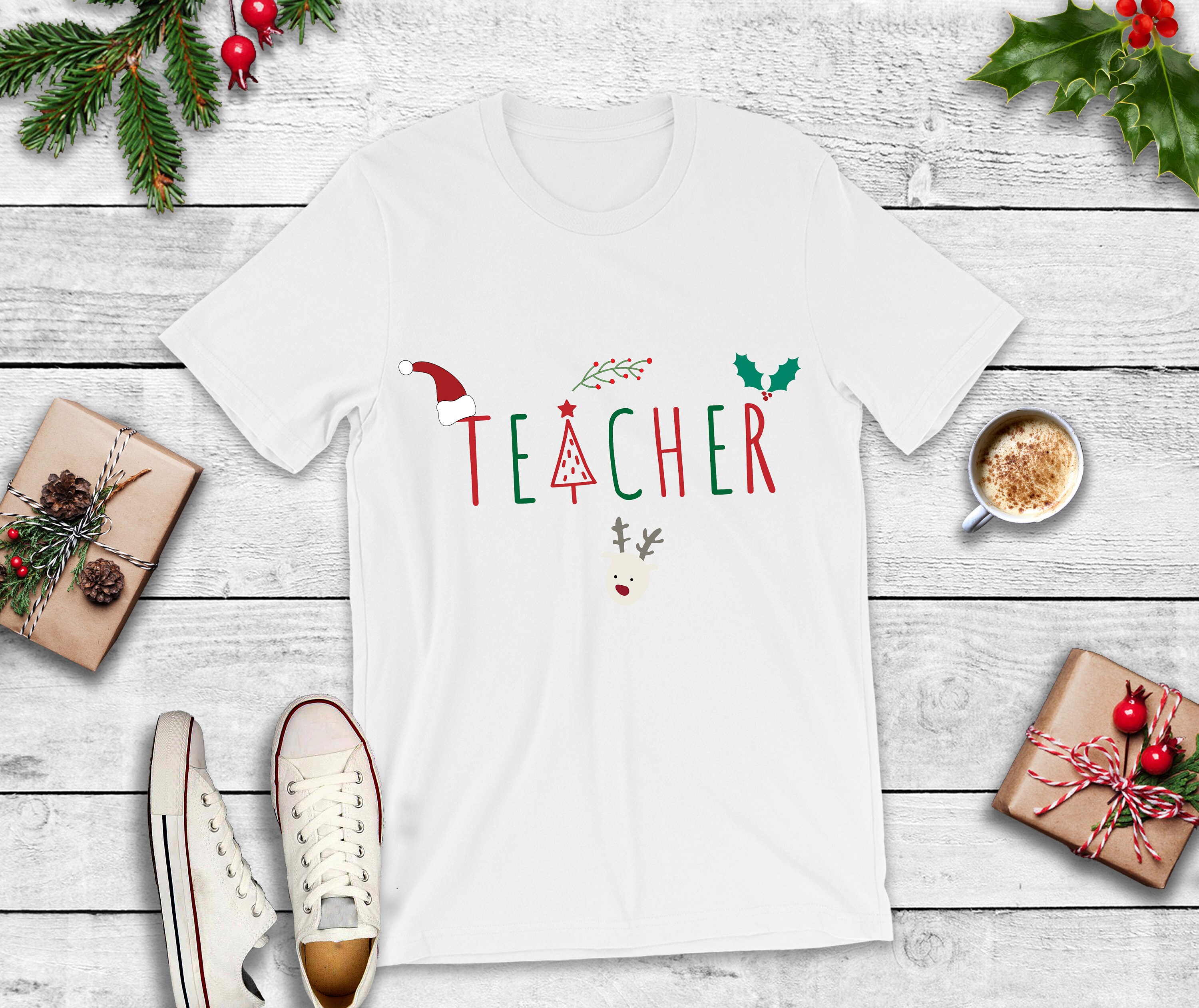 Teacher Christmas, Svg Files for Cricut, Christmas Shirt SVG, Christmas ...