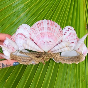 Seashell Crown, Pink & White Shell Tiara, Beach Wedding Headpiece - Etsy