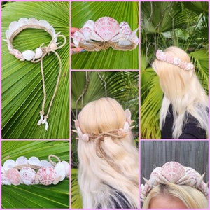 Seashell Crown, Pink & White Shell Tiara, Beach Wedding Headpiece - Etsy