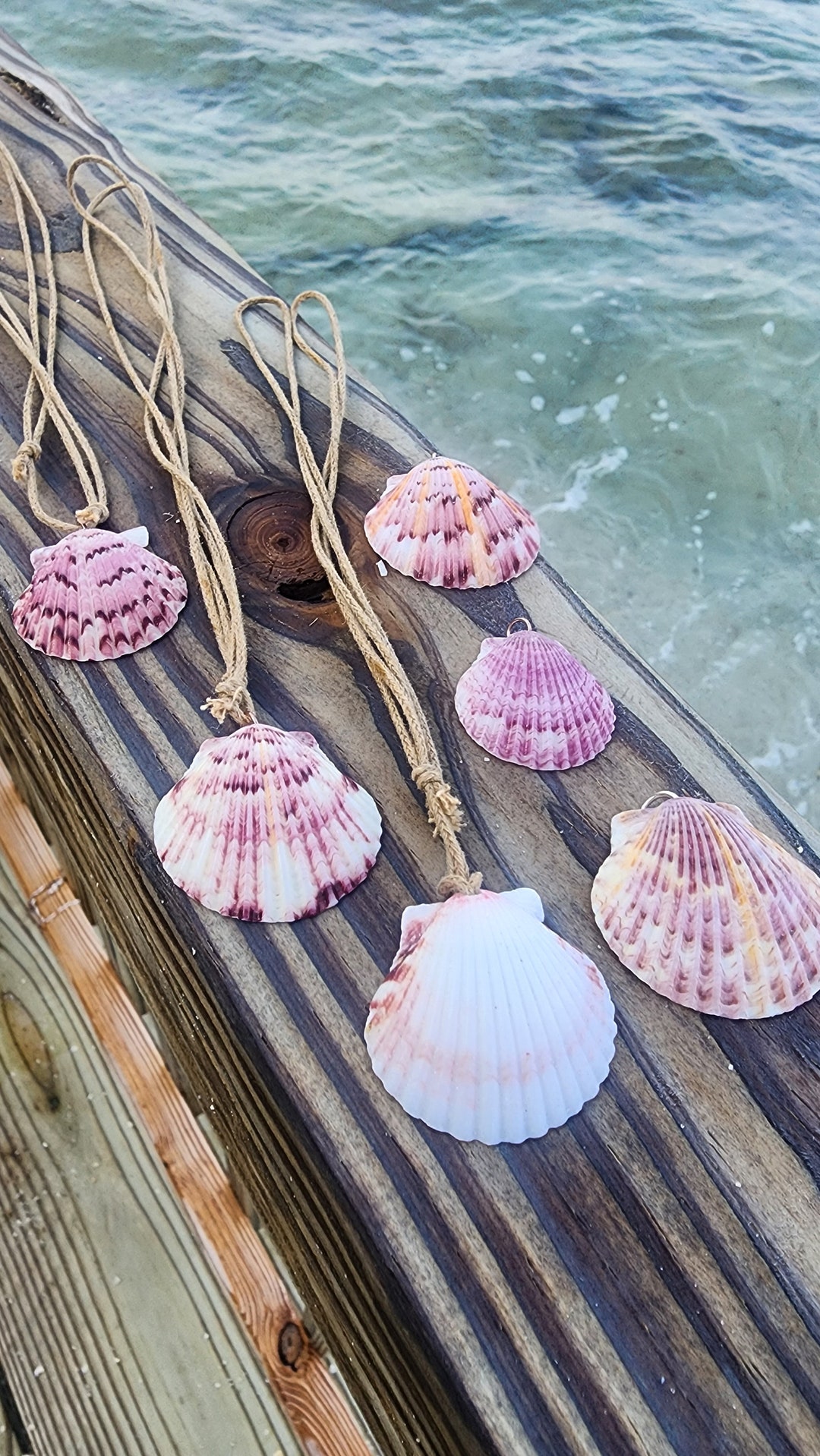 Real Seashell Pendant Necklaces. Adjustable Waterproof Mermaid Necklace ...
