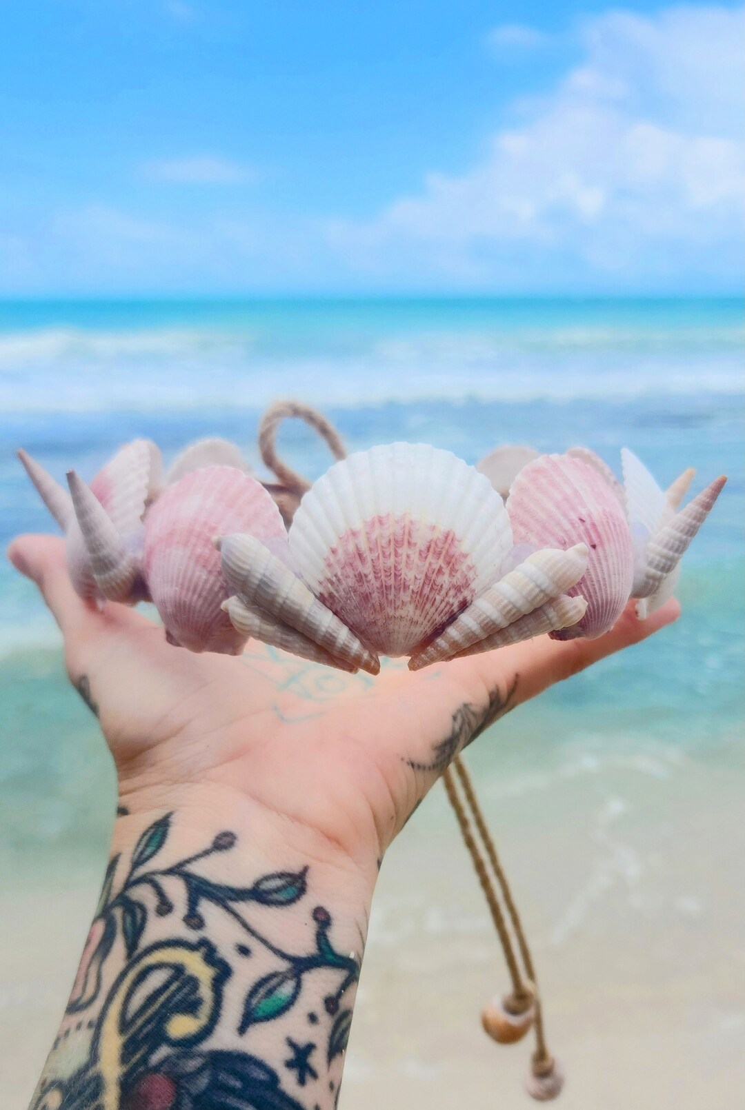 One of a Kind Mermaid Headdress. Adjustable Seashell Crown for Adults ...