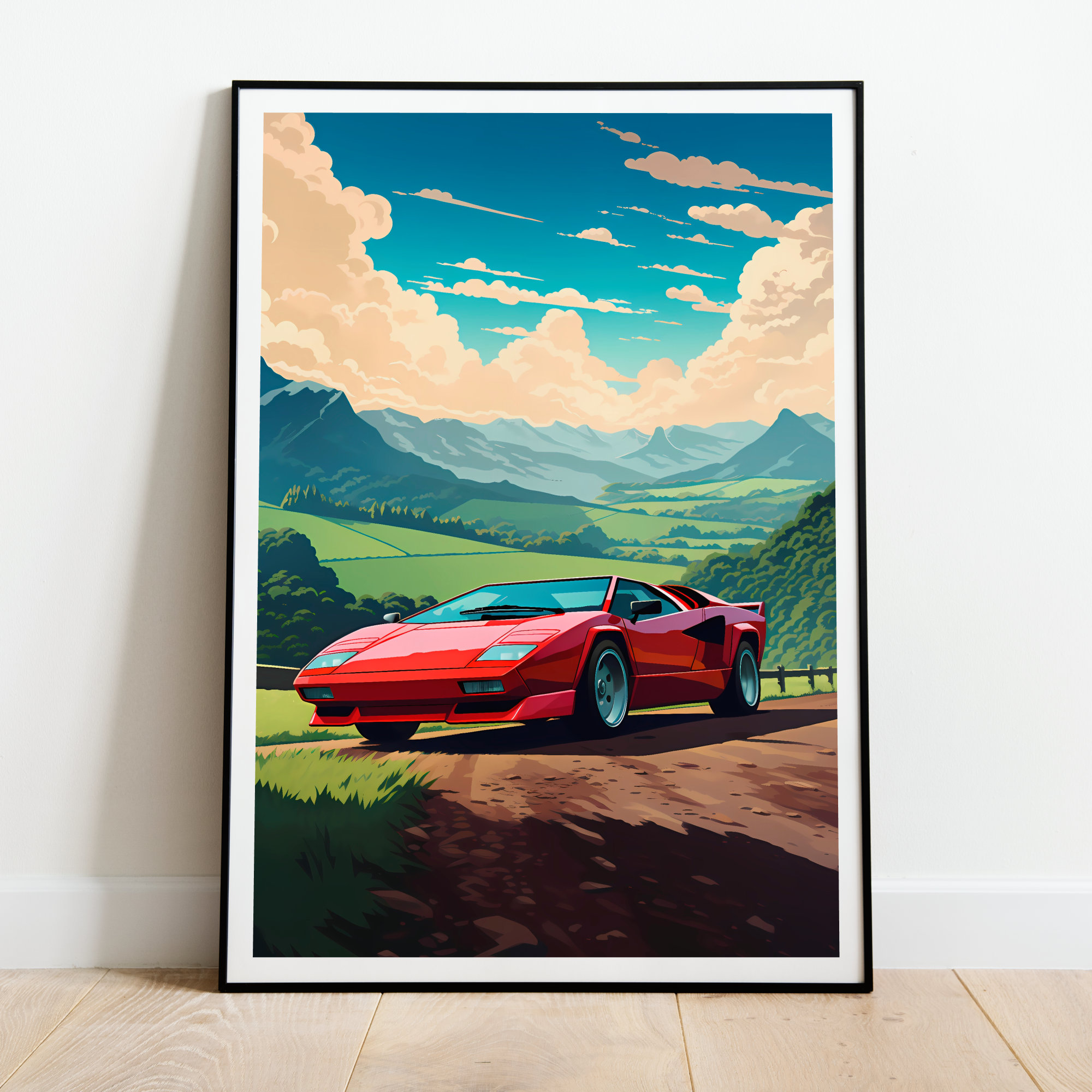 Lamborghini Countach Poster Lamborghini Countach Car Print - Etsy