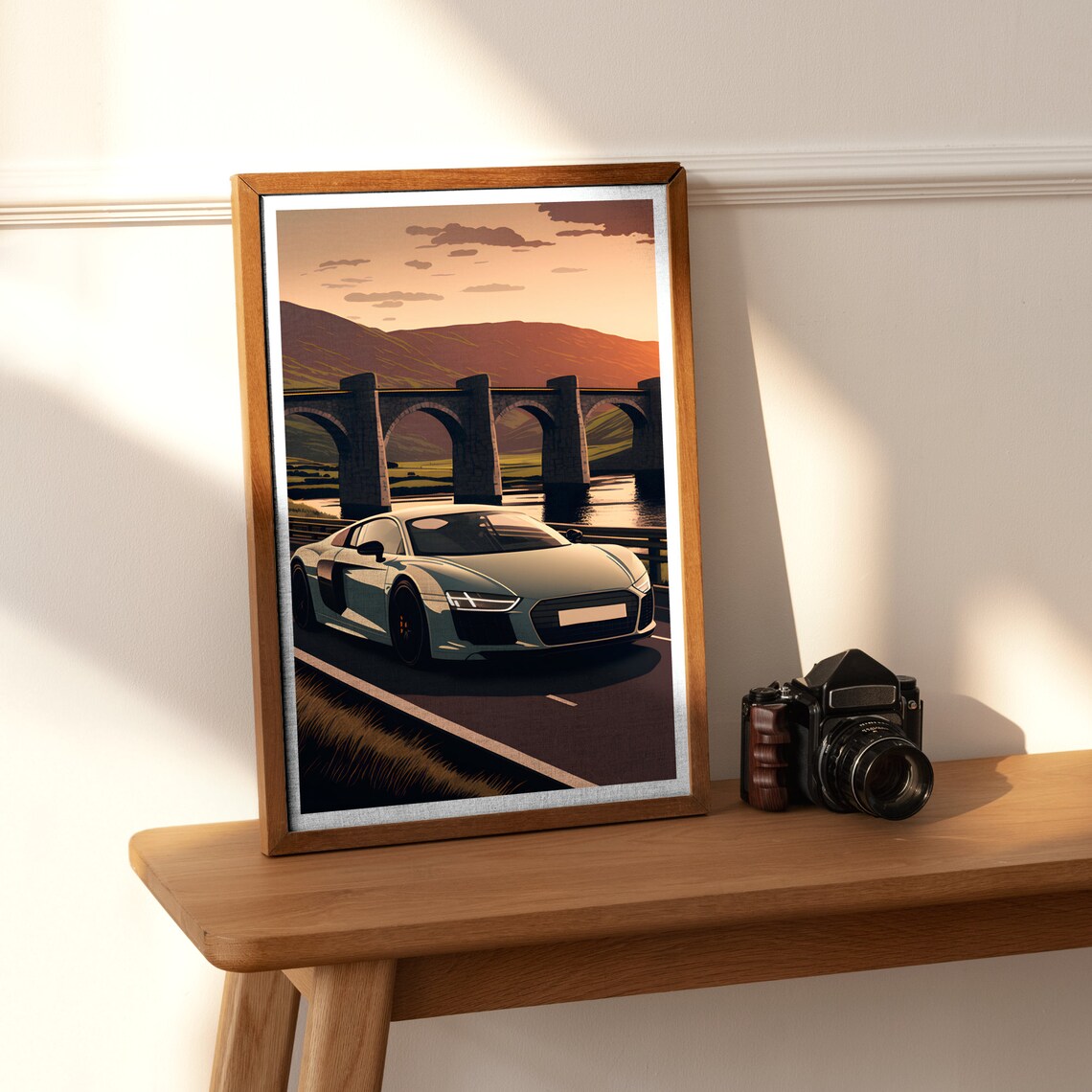 Audi R8 Poster Vintage Style Audi Print Travel Poster Art - Etsy