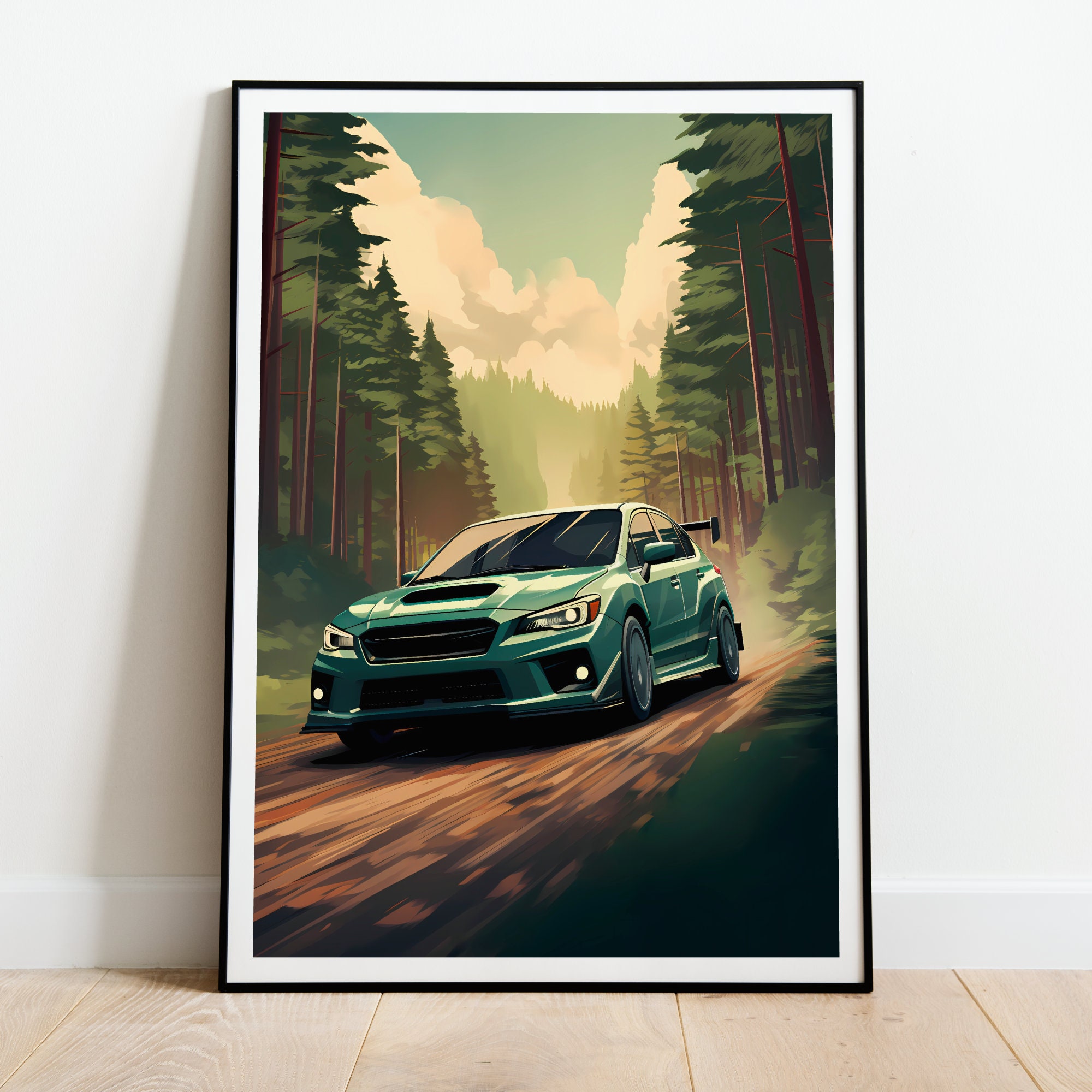 Subaru WRX Poster Subaru WRX Car Print Subaru Car Gift Father's Day Car ...