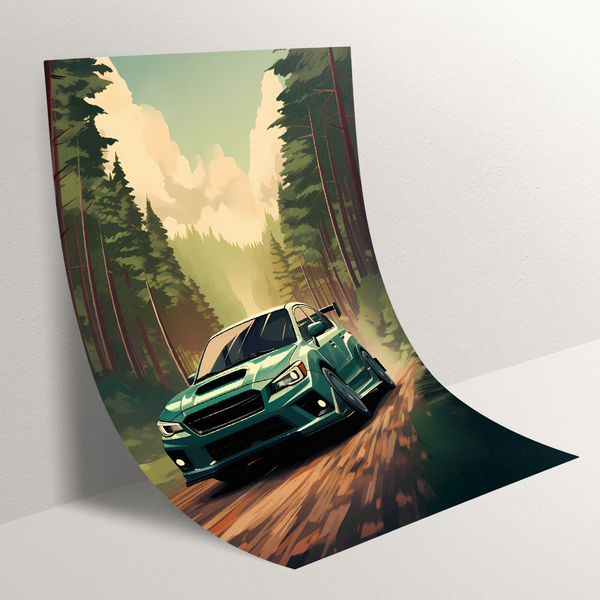 Subaru WRX Poster Subaru WRX Car Print Subaru Car Gift Father's Day Car ...