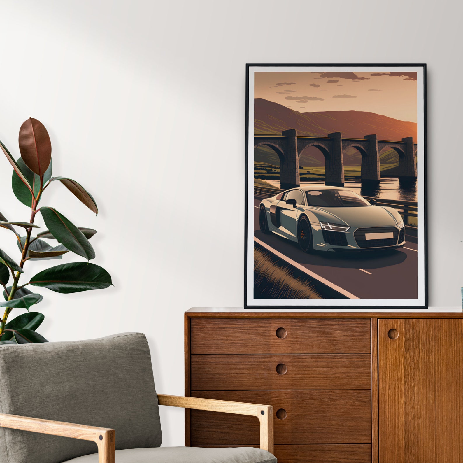 Audi R8 Poster Vintage Style Audi Print Travel Poster Art - Etsy