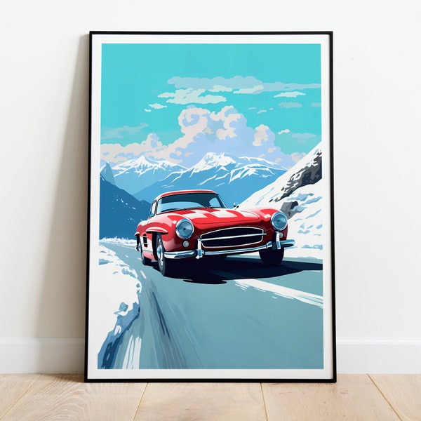 Mercedes 300sl Gullwing Poster - Etsy