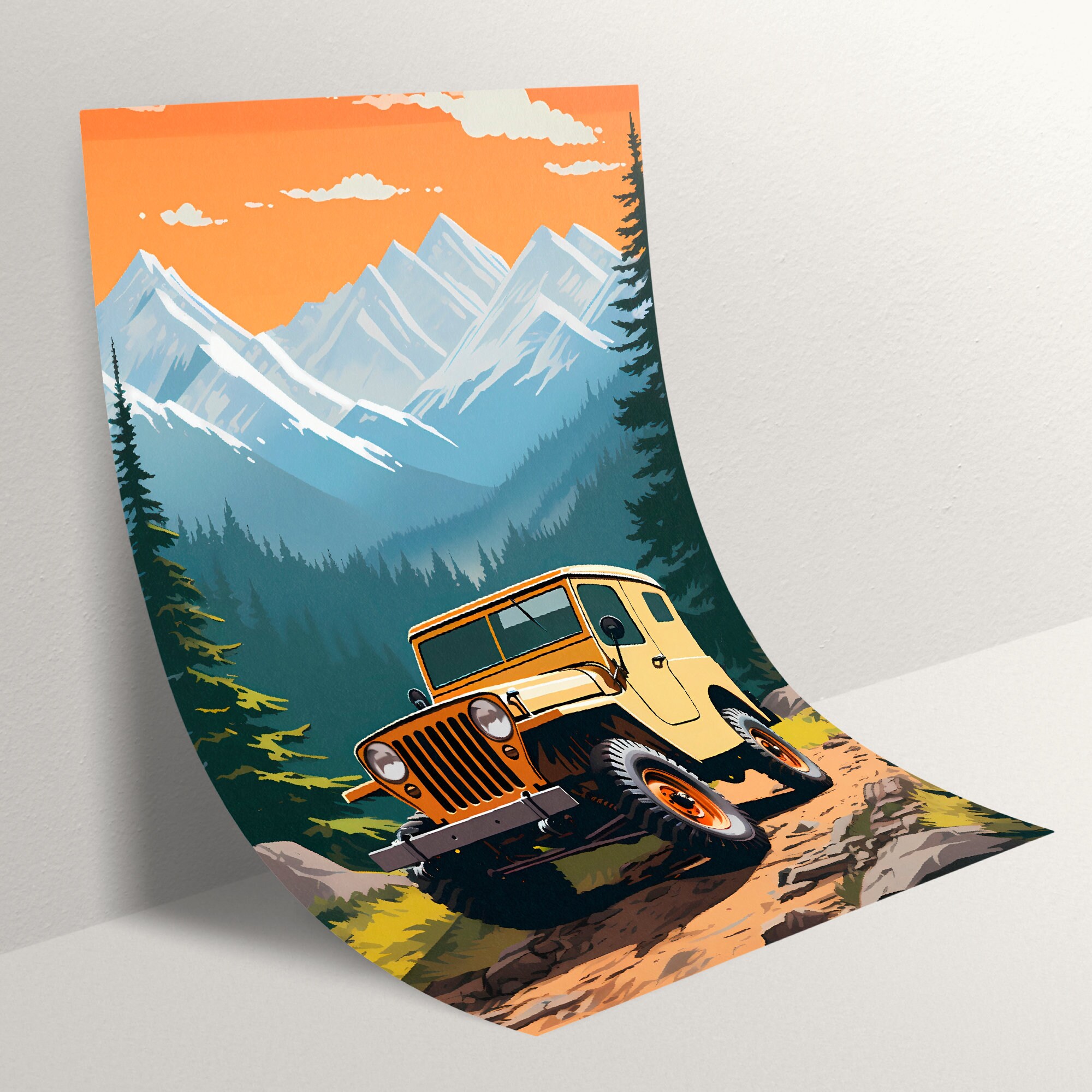 Willys Jeep Poster Willys Jeep Car Print Willys Jeep Car Gift - Etsy