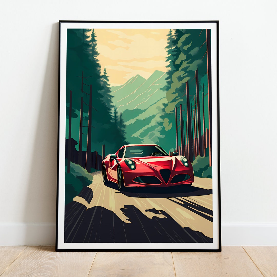 Alfa Romeo 4C Poster Alfa Romeo 4C Car Print Alfa Romeo Car - Etsy