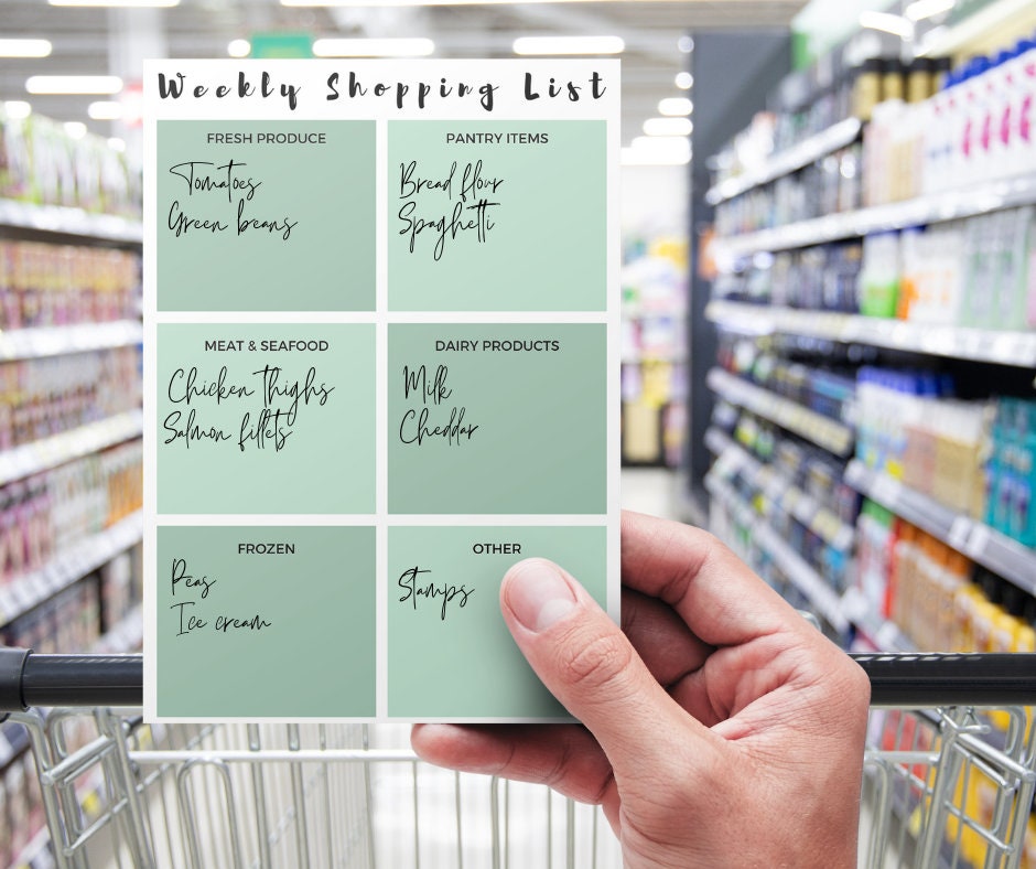 Printable Weekly Meal Planner and Shopping List | Easy Meal Planner ...