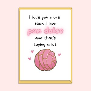 Concha Valentines Day Card,cute Pan Dulce Valentines Day Gift,mexican ...