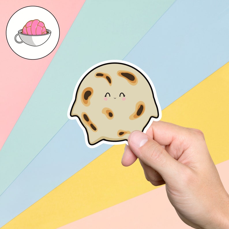 Cute Kawaii Pupusa Sticker Happy Pupusa Sticker El Salvador Sticker ...