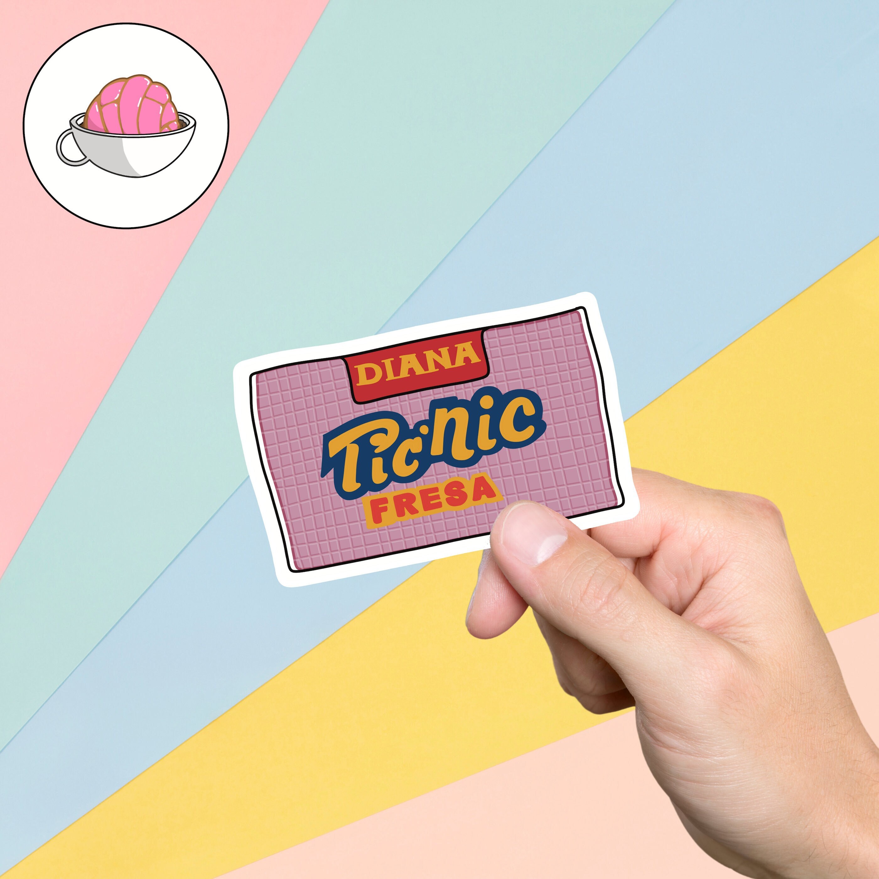 Picnic Diana Sticker,picnic De Fresa Stickers,salvadoran Snacks Sticker ...