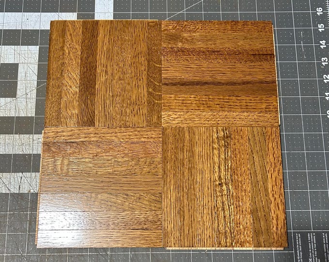 PARQUET FLOOR 10 Sq Ft! 7-finger Solid Oak 12x12x5/16 Floor Tile Tongue ...