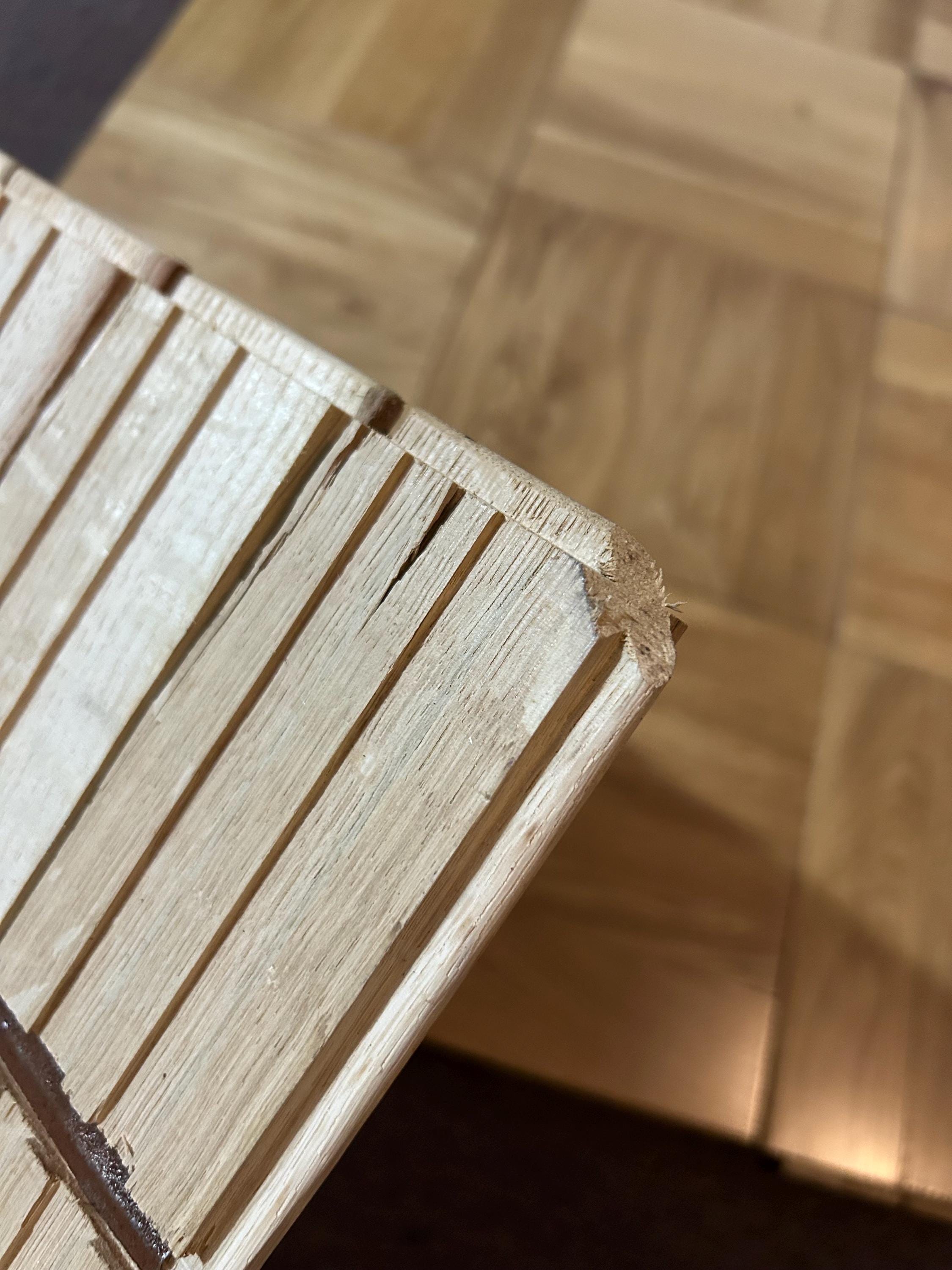 Parquet: (12) 9"x9"x3/4" Solid OAK 4-finger Parquet Tile, Tongue and ...