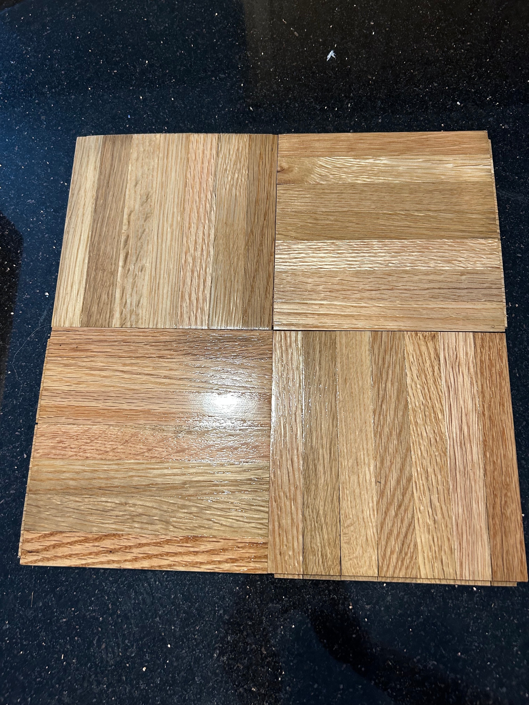 20pcs Oak 7-finger HARTCO SOLID OAK Parquet 6x6x5/16 Floor Tile Tongue ...