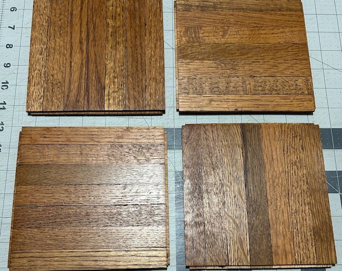 Parquet Floor 5 Sq Ft! 7-finger Color Tile Solid OAK Parquet (20) 6x6x5 ...