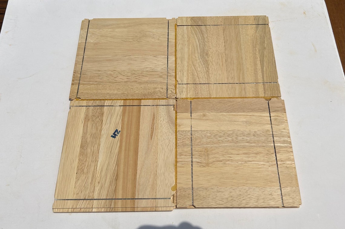 10 Square Feet 6-finger Parquet Solid Hevea Wood Floor Tiles: 12x12x1/4 ...