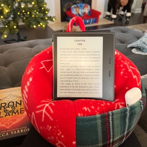 Large Book Pouf, Kindle Pillow, iPad Tablet Stand, Gift for Book Lover ...