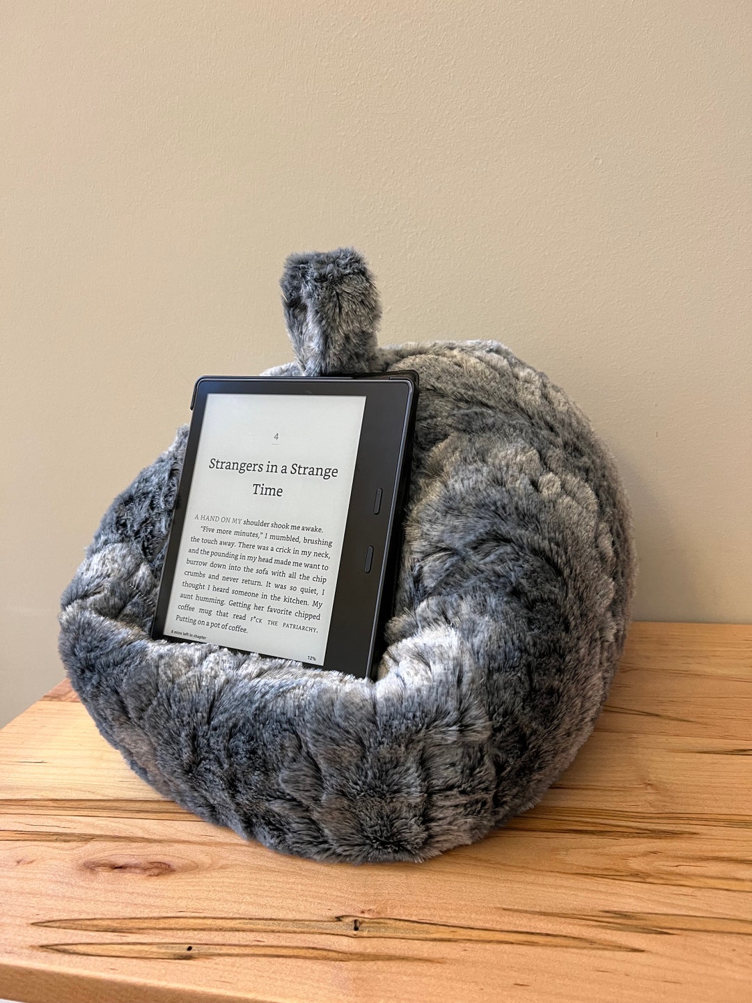Large Book Pouf, Kindle Pillow, iPad Tablet Stand, Gift for Book Lover ...