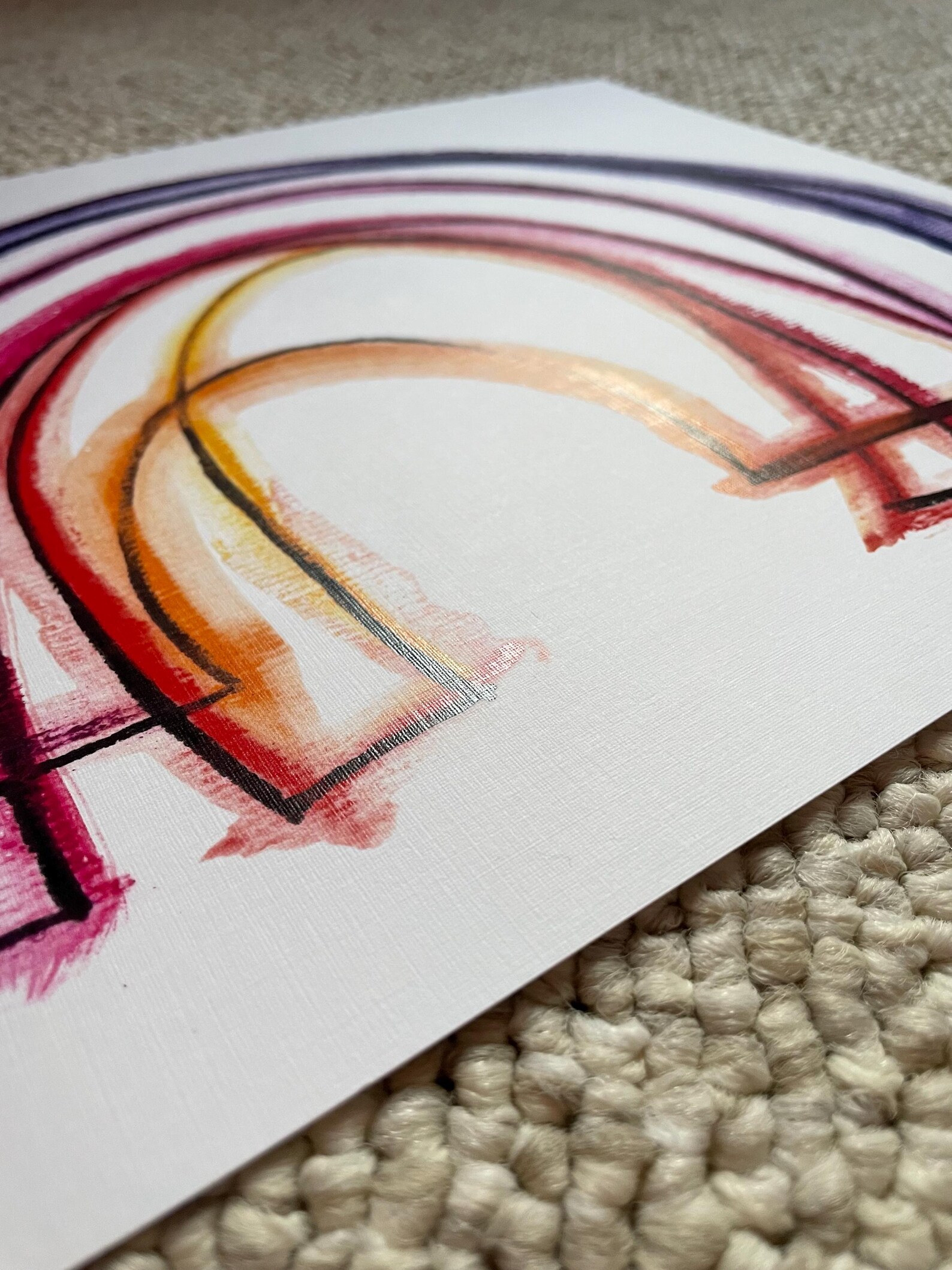 Rainbow Watercolor Pastel Print: Handmade Illustration (11”x14”) - Etsy