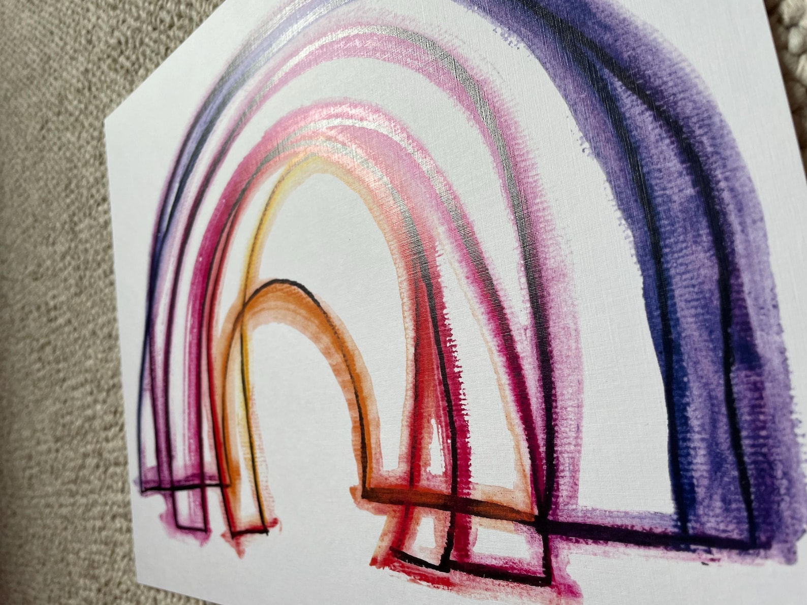 Rainbow Watercolor Pastel Print: Handmade Illustration (11”x14”) - Etsy