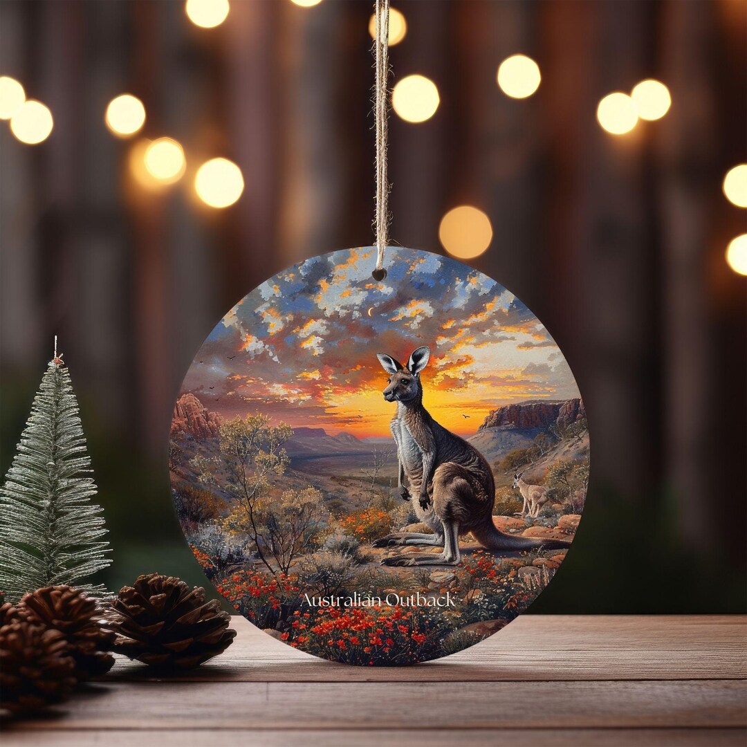 Australian Outback Kangaroo Ceramic Ornament: Wildlife Home Decor - Etsy