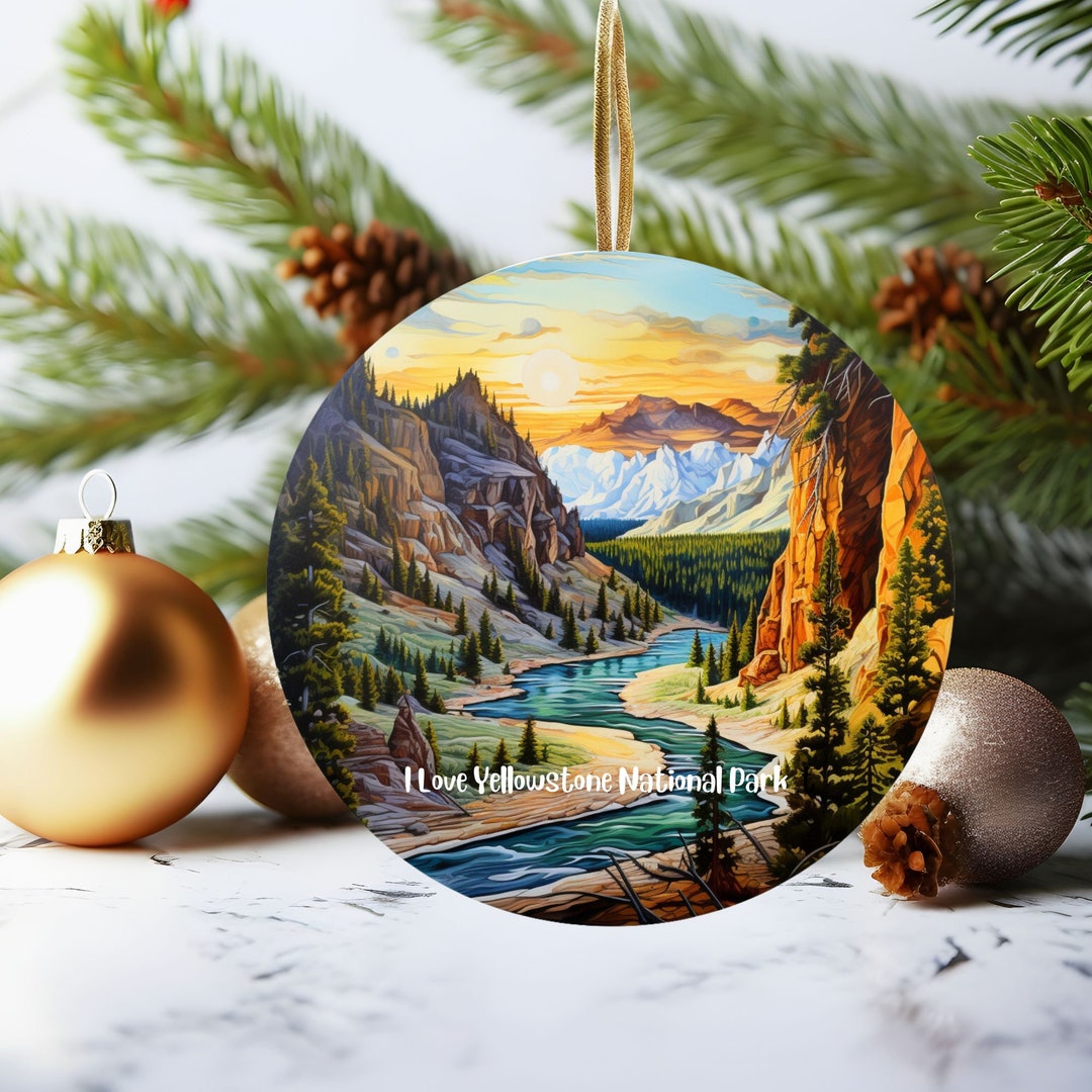 Yellowstone Park Ornament - Nature Enthusiast - "i Love Yellowstone ...