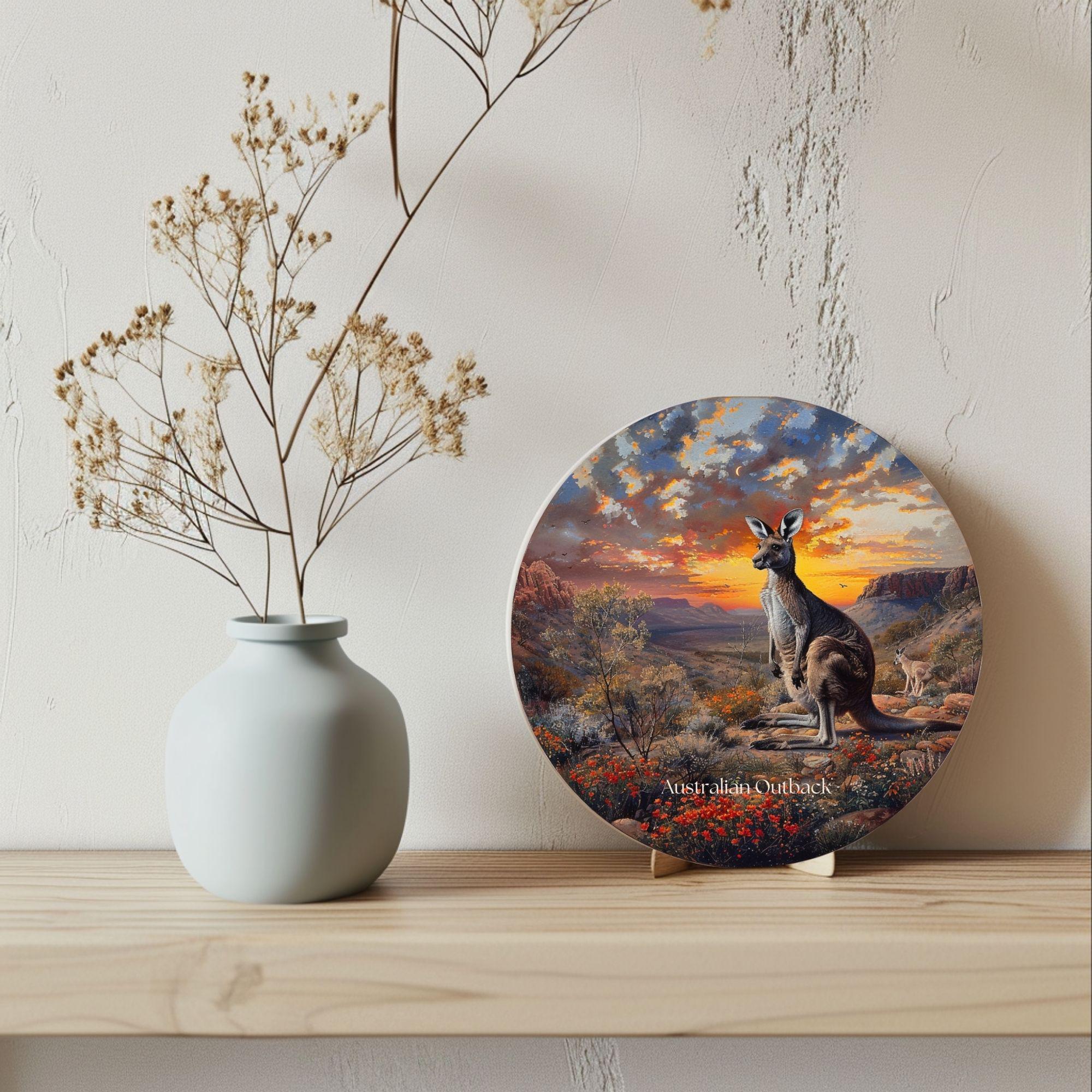 Australian Outback Kangaroo Ceramic Ornament: Wildlife Home Decor - Etsy