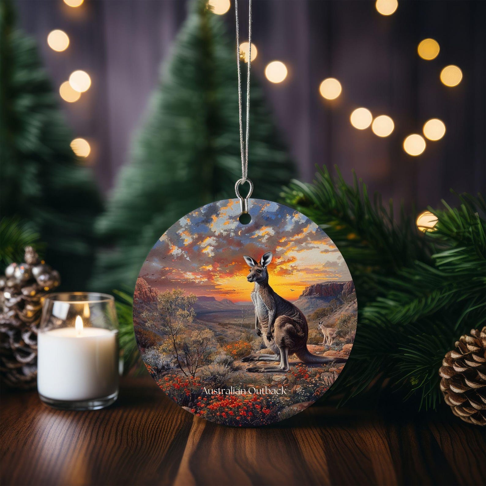 Australian Outback Kangaroo Ceramic Ornament: Wildlife Home Decor - Etsy