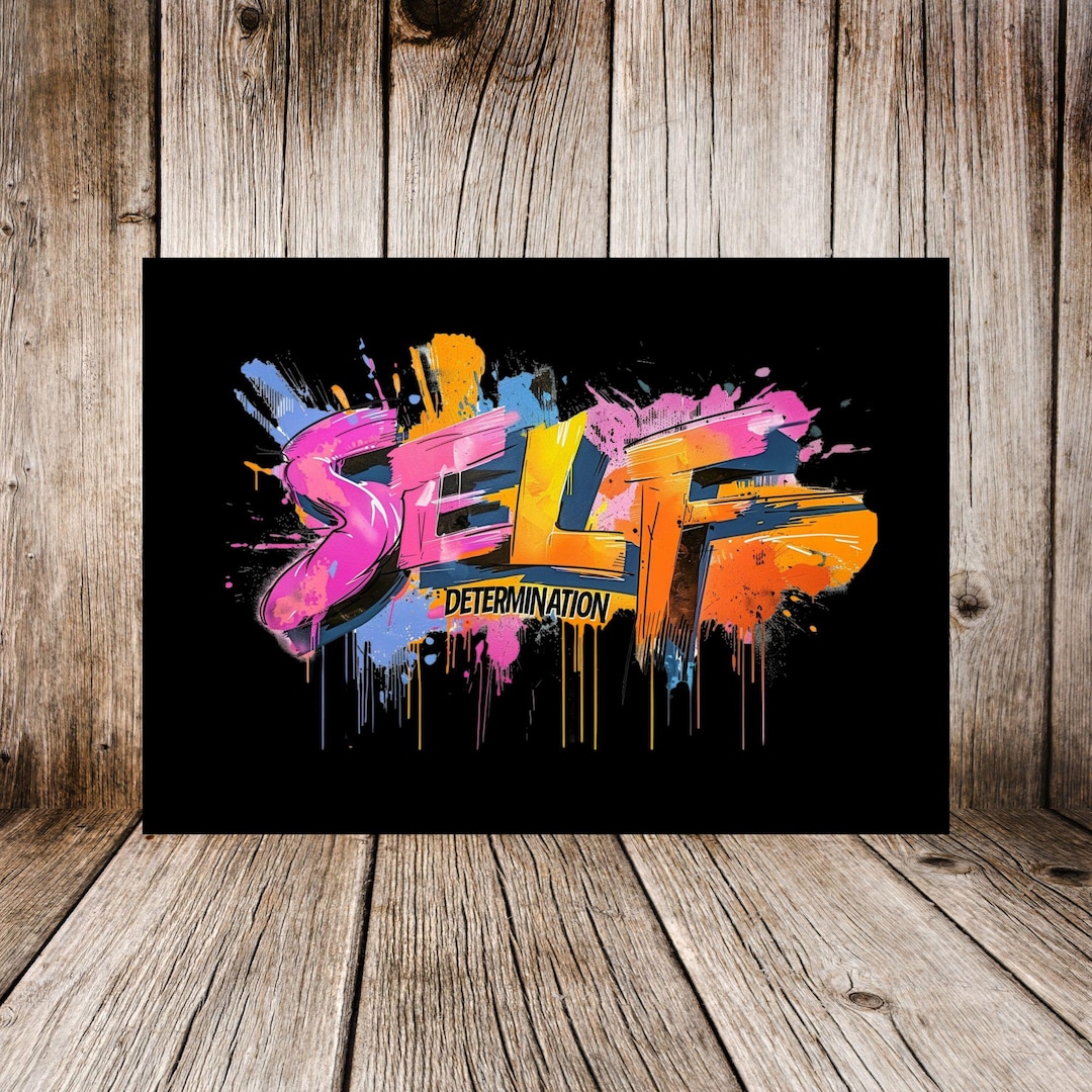 Motivational Satin Poster - Self Determination Print, Inspirational ...
