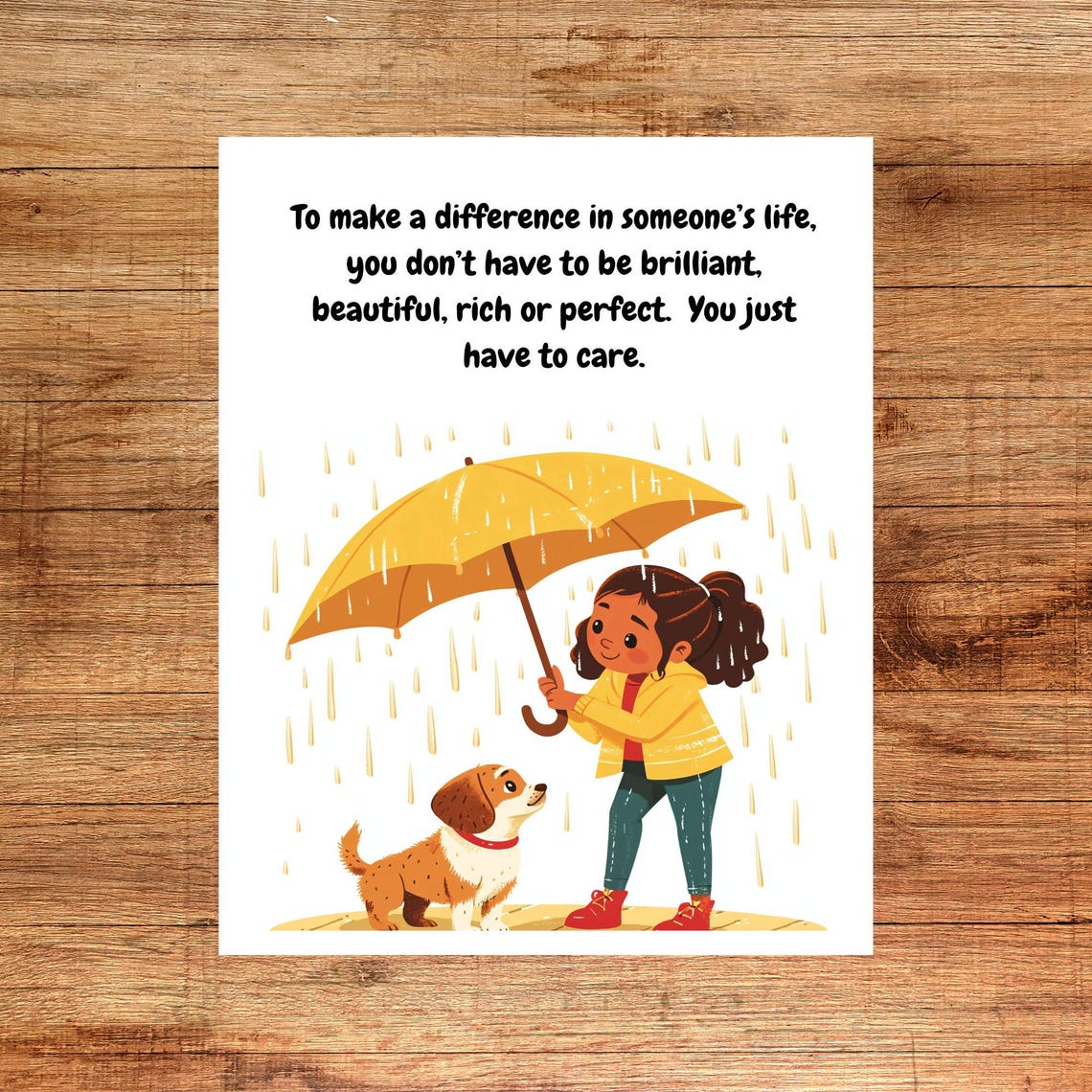 Inspirational Kindness Quote Poster Print, Digital Download, Heartfelt ...