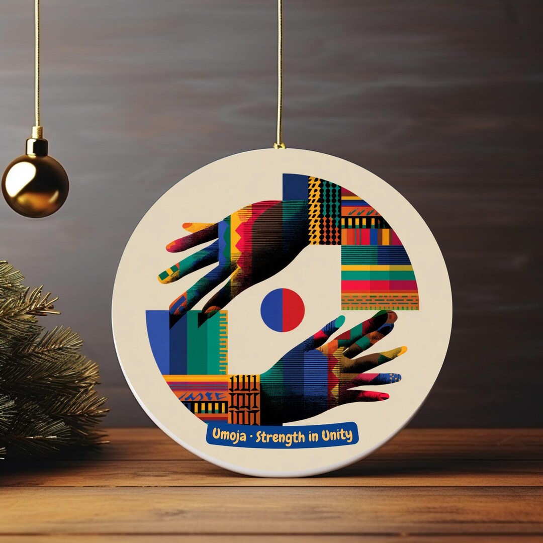 Umoja Unity Ornament, Strength in Unity, Kwanzaa Inspired Cultural Art ...