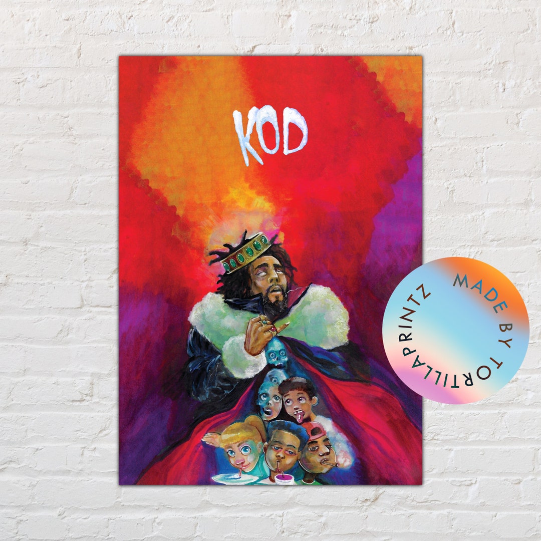 J COLE POSTER, Rap Gift, Concert Poster, Music Studio Décor, Colorful ...