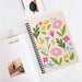 Floral Spiral Notebook, Flower Pattern Journal, Ruled Line Notebook - Etsy