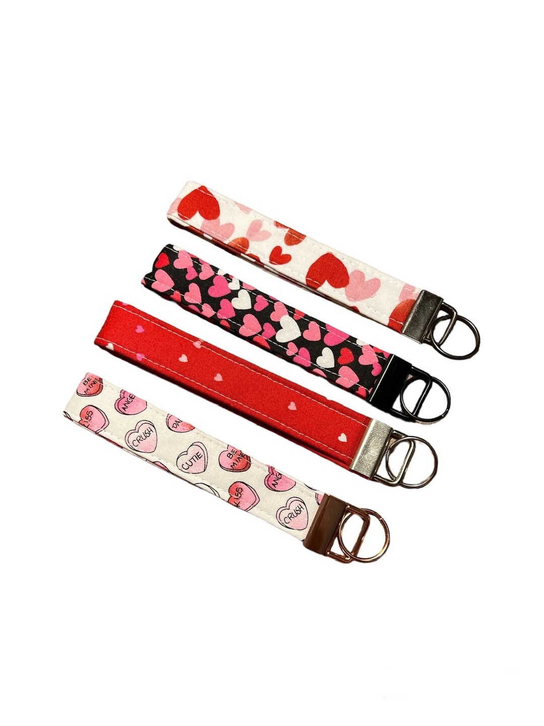 Valentines Day Keychain Heart Keychain Red and White Love Key Fob ...
