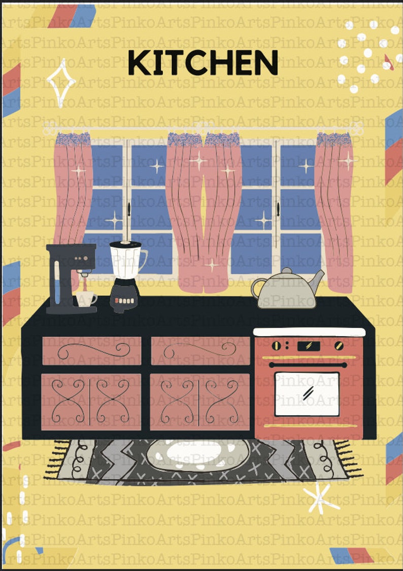 Printable Rooms of the House Flashcards Kindergarten Study - Etsy