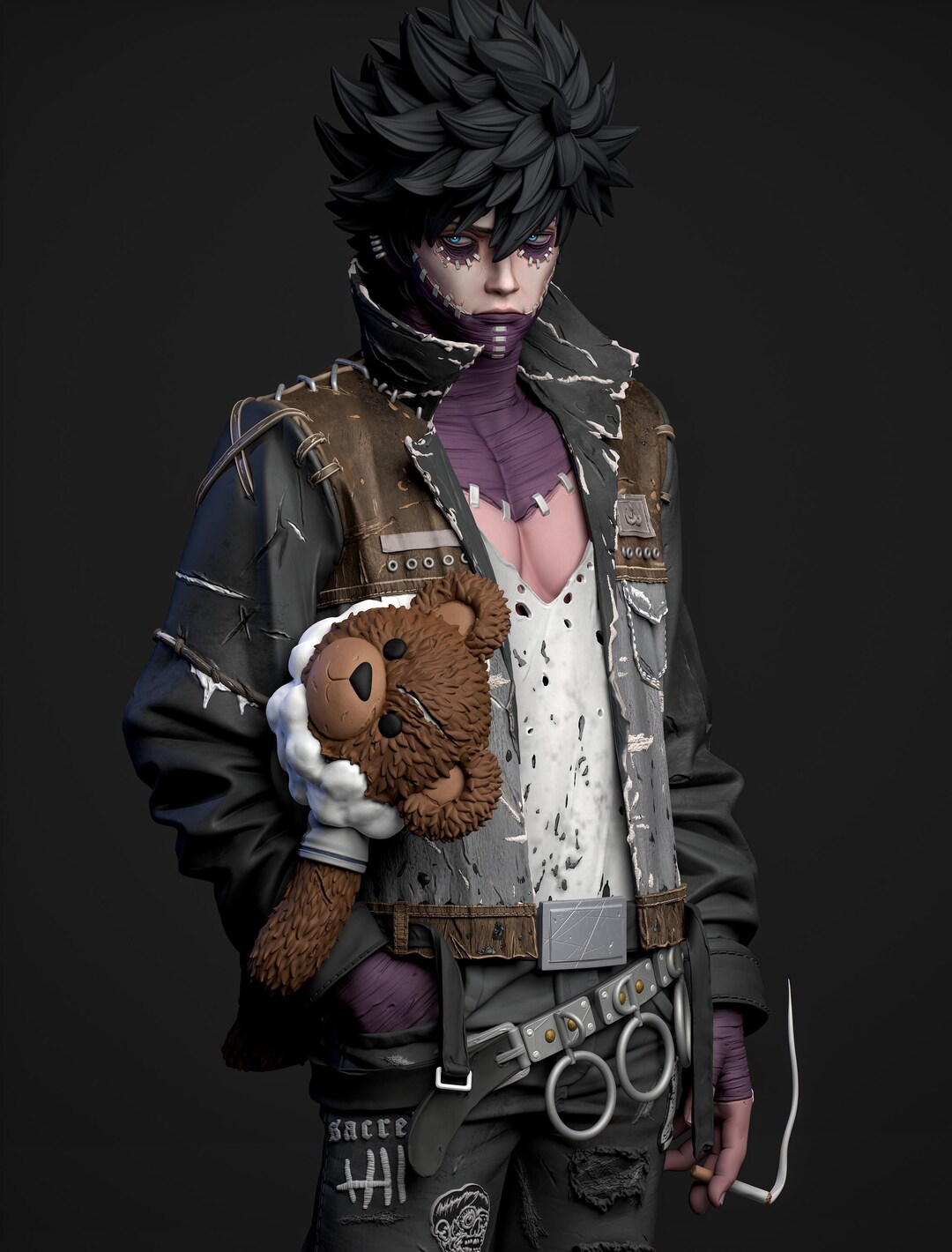 3D Print Resin High Detailed 14k Dabi My Hero Academia Collectible ...