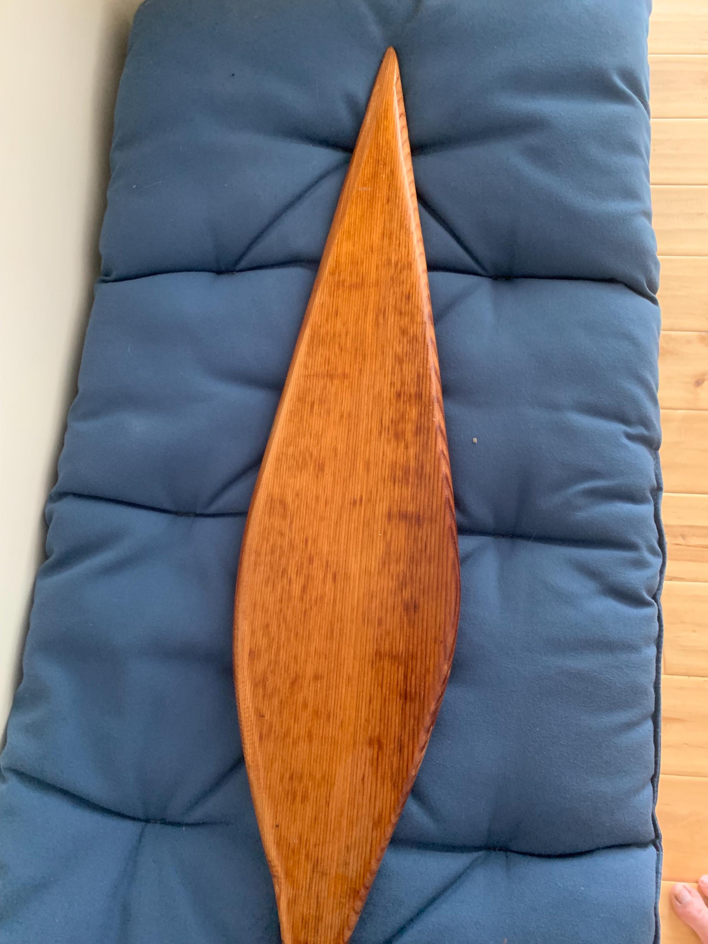 Hand Carved Northwest Coast Style Winter Raven 5 Ft. Paddle . Western ...