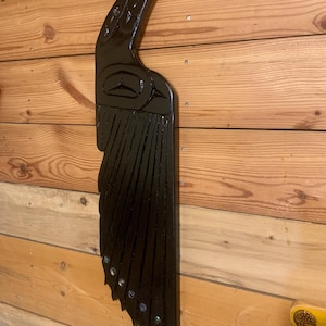 Hand Carved Northwest Coast Style Raven . Wall Hanging With 7 Abalone ...