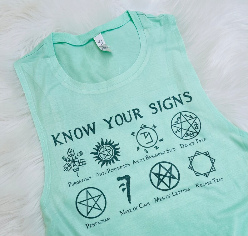 Know Your Signs.. Supernatural Themed Tank-top - Etsy
