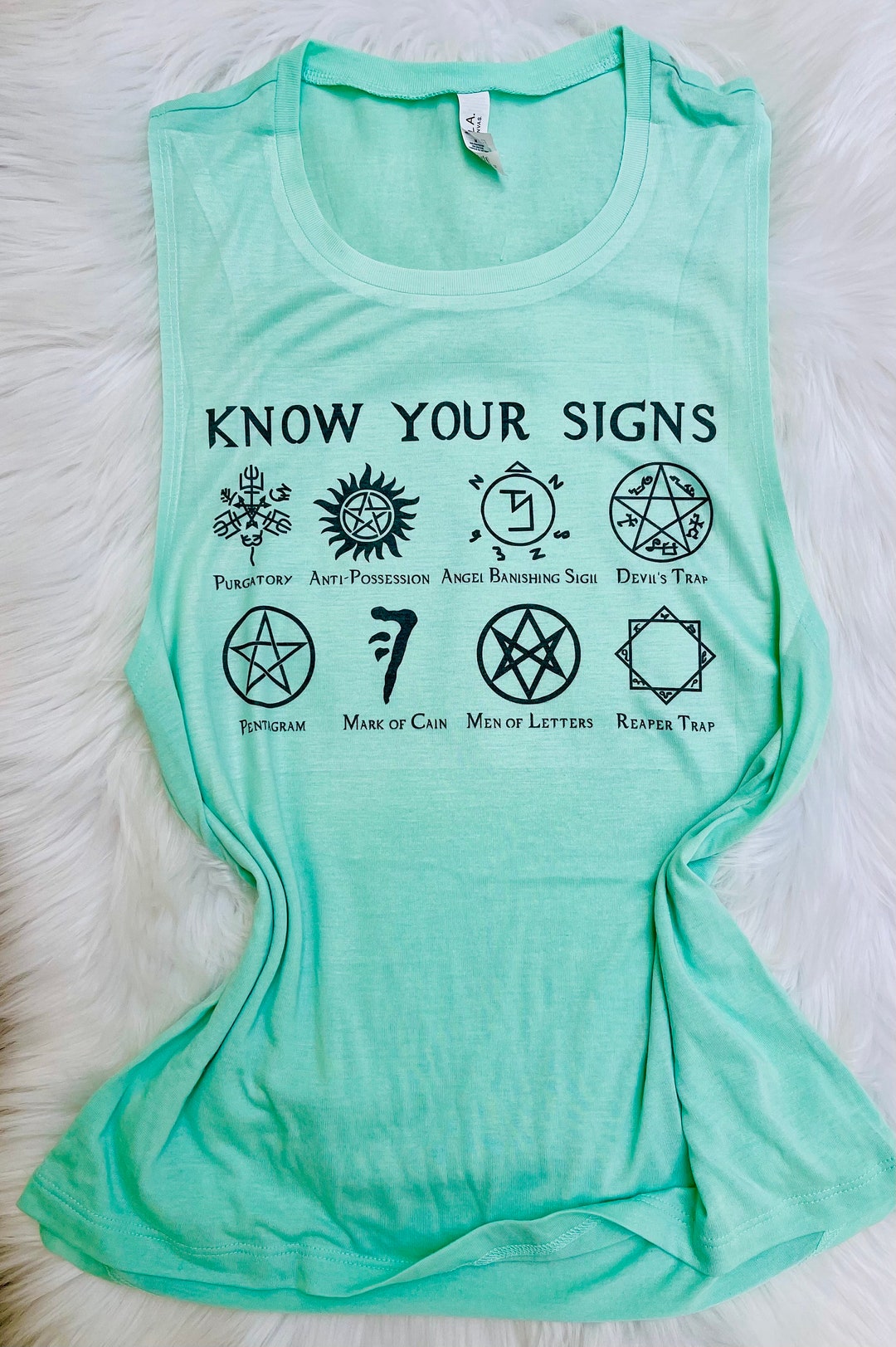 Know Your Signs.. Supernatural Themed Tank-top - Etsy