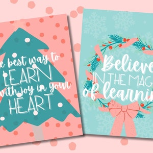 Christmas Classroom Printable Posters - Etsy